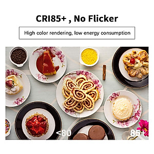 DiCUNO GU10 LED Bulbs 5W Daylight White 6000K, 500lm, 120 Degree Beam Angle, Spotlight, 50W Halogen Bulbs Equivalent, Non-dimmable MR16 LED Light Bulbs, 6-Pack