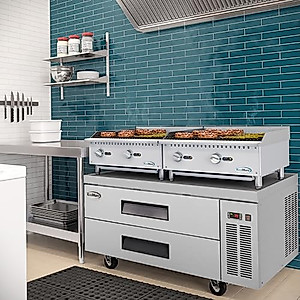 KoolMore 24 in. Commercial 2-Burner Natural Gas Charbroiler with 60,000 BTU in Stainless-Steel, ETL Listed(KM-GCB2-24M)