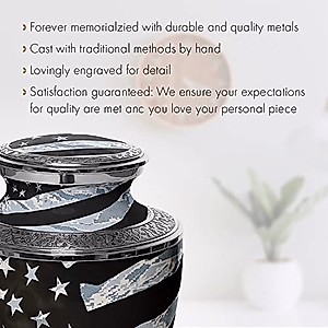 Military Urn Army Navy Air Force Marine Patriotic Veteran Camouflage Urns for Ashes Adult Male - Urn for Ashes for Men - Cremation Urns for Adult Ashes Air Force Urns