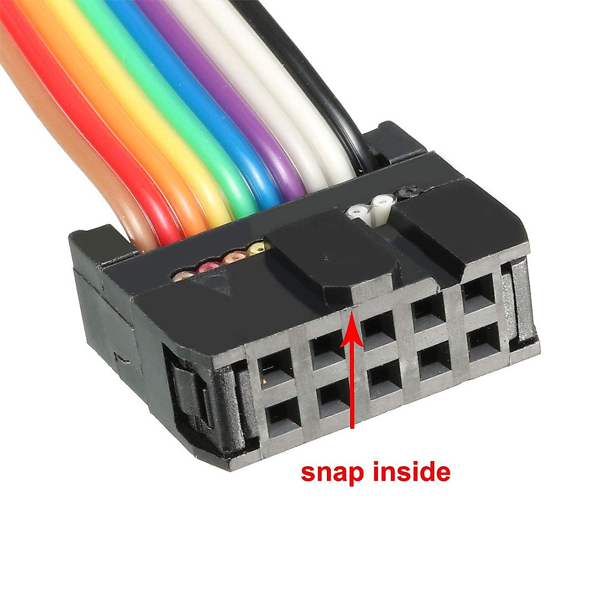 uxcell IDC Rainbow Wire Flat Ribbon Cable 10 Pins 128cm Length 2.54mm Pitch 2pcs Type-B