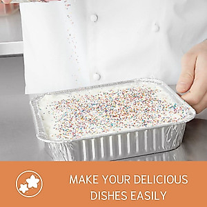 Findful Square Aluminum Baking Pans with Clear Plastic Lids (35-Pack, 8x8”) - Disposable Takeout Pans - Foil Food Containers for Cooking, Heating, Storing, Prepping Food - Eco-Friendly & Recyclable