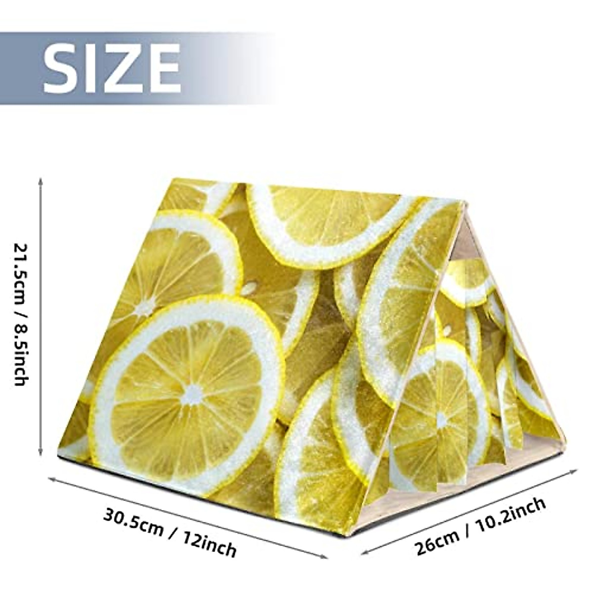 Y-DSIWX Guinea Pig Hideout Cozy Hamster House Cave for Bunny Chinchilla Hedgehog Small Animal Lemon Slices
