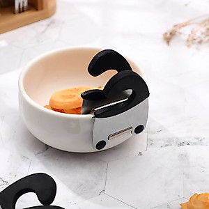 Cabilock 2pcs Pot Spatula Rest Stainless Steel Pot Clips Anti Scalding Silicone Spoon Spatula Holder Pot Spoon Rest