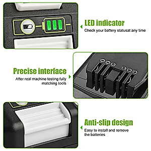 energup 2Pack Replacement Greenworks 24V Battery 3.0Ah BAG708 29842 29852 Battery Compatible with 20352 22232 2508302 24-Volt Greenworks Lithium-Ion Battery