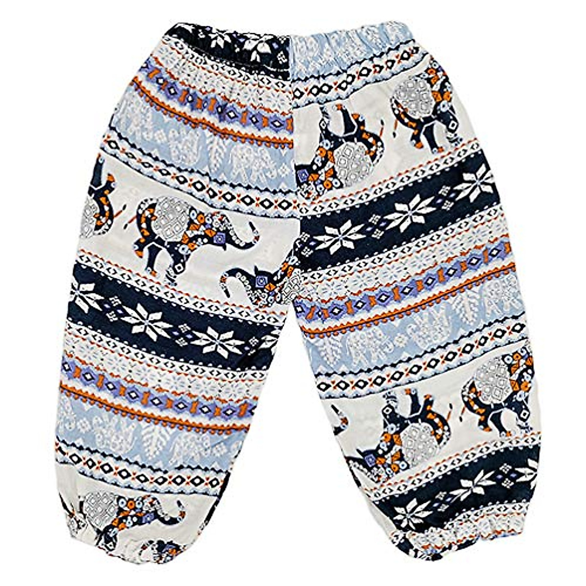 Rysly Baby Girls Boho Elephant Tops Harem Pants 2 Piece Outfits Multicolor Blue 110