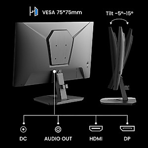 SANSUI 24 Inch Gaming Monitor 180Hz, DP 1.4 & HDMI 2.0 Ports IPS Panel High Refresh Rate Computer Monitor, Racing FPS RTS Modes, 1ms Response Time 110% sRGB (ES-G24F4, HDMI Cable Included)