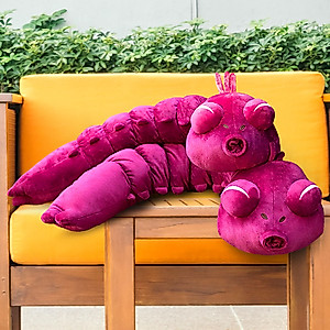 Dviggaz Worm Cosplay Pillow Toy for Fans Kids 47" Ugly Worm Home Decor Plush for Boys Girls Soft Stuffed Animal Doll Gifts for Halloween Christmas Birthday