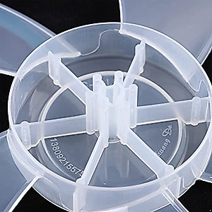YiZYiF 12/14 Inch 5 Leaves Plastic Replacement Fan Blades with Nut Cover for Household Standing Pedestal Fan Table Fanner General Accessories White 12 Inch