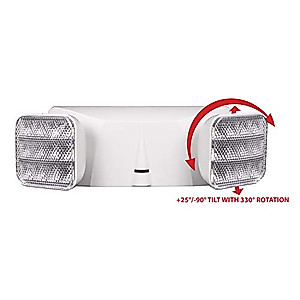 NICOR Lighting Emergency Adjustable LED Light Fixture (EML1-10-UNV-WH) , White