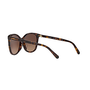 Coach HC8271U Universal Fit Sunglasses, Dark Tortoise/Dark Brown Gradient Polarized, 57 mm