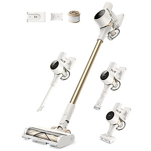 DREAME R10 Cordless Vacuum Cleaner, 120AW Powerful Stick Vacuum with Led Headlights, Anti-Tangle Brush, Up to 60 Mins Rechargeable Battery, Handheld Vacuum Deep Clean Hair, Hard Floor, Carpet