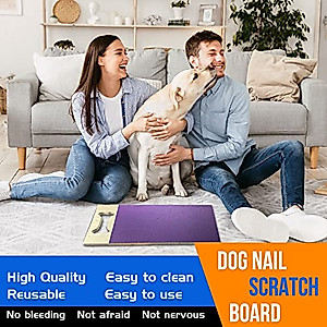 Monciysn Double Sided Dog Scratch Pad for Nails, Stress Free Dog Nail Scratch Board for Dog Nail File