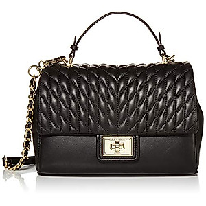 Karl Lagerfeld Paris womens Lucien SATCHEL, Blk/Gold, One Size US