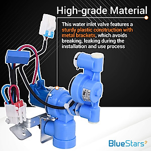 BlueStars Upgraded AJU72992601 Refrigerator Water Inlet Valve Replacement - Compatible with L.G Refrigerators - Replaces AP4671476 5221JA2011J 5221JA2011P PS3533117