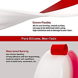 Holikme 2 Door Draft Stopper - Under Door Draft Blocker Insulator - 37" Length (Transparent)