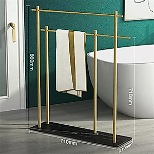 N/A Floor Rack Rack White Marble Towel Rack Floor Towel Hanging Rod Bathroom Towel Storage Rack Drying Rack