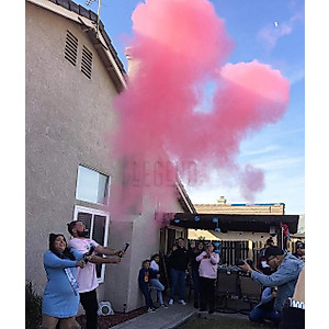 Legend & Co, Baby Gender Reveal Powder Cannons | Air Powered | Included Feature: Small Color Check Window to View Contents (2 Pink & 2 Blue Powder)