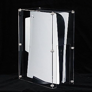 Clear Acrylic Dust Cover for PS5 Console, pS5 Case Cover Dust Proof Cover Compatible with Playstation 5 Standard and Digital (11.8''W x 6.3''D x 16.1''H)