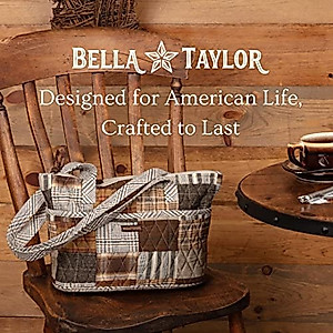 Bella Taylor | Quilted Handbag Purse | 10 Pockets For Organization | Shoulder Carry | Cotton Country Patchwork | Taylor | Rory