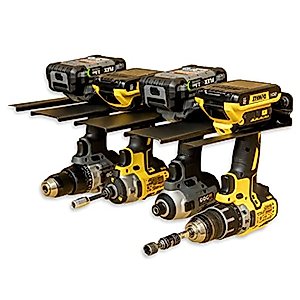 StoreYourBoard Electric Drill Storage Rack, Holds 4 Drills, Hanging Wall Mounted Organizer for Garage, Home, Workshop, Shed