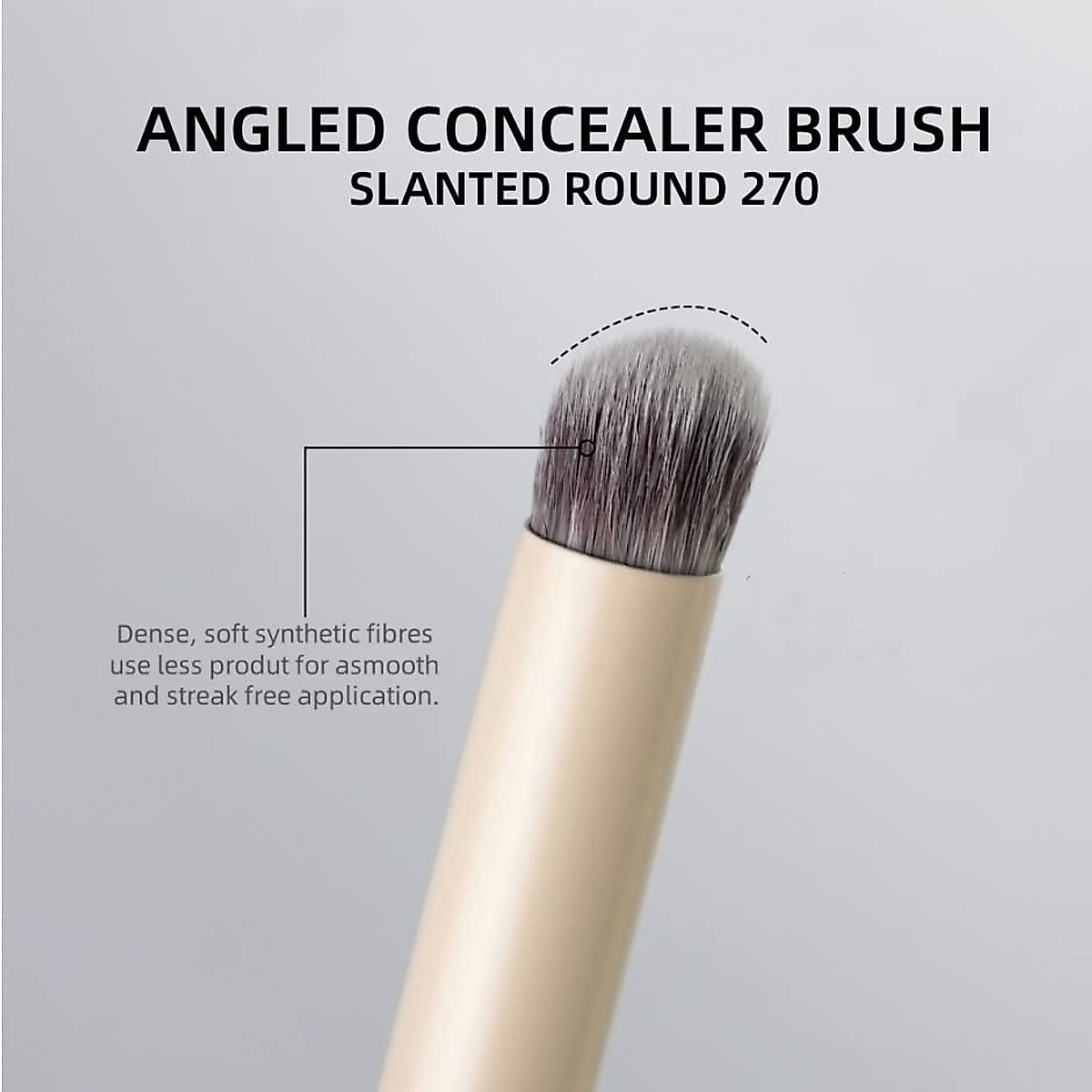 Concealer Brush Set by GOERTI Angled Concealer Brushes for Under Eye Concealer Nose Contour Brush Small Sponge Blender Cover and Blend Imperfections Full or Spot Coverage 3pcs (Green)