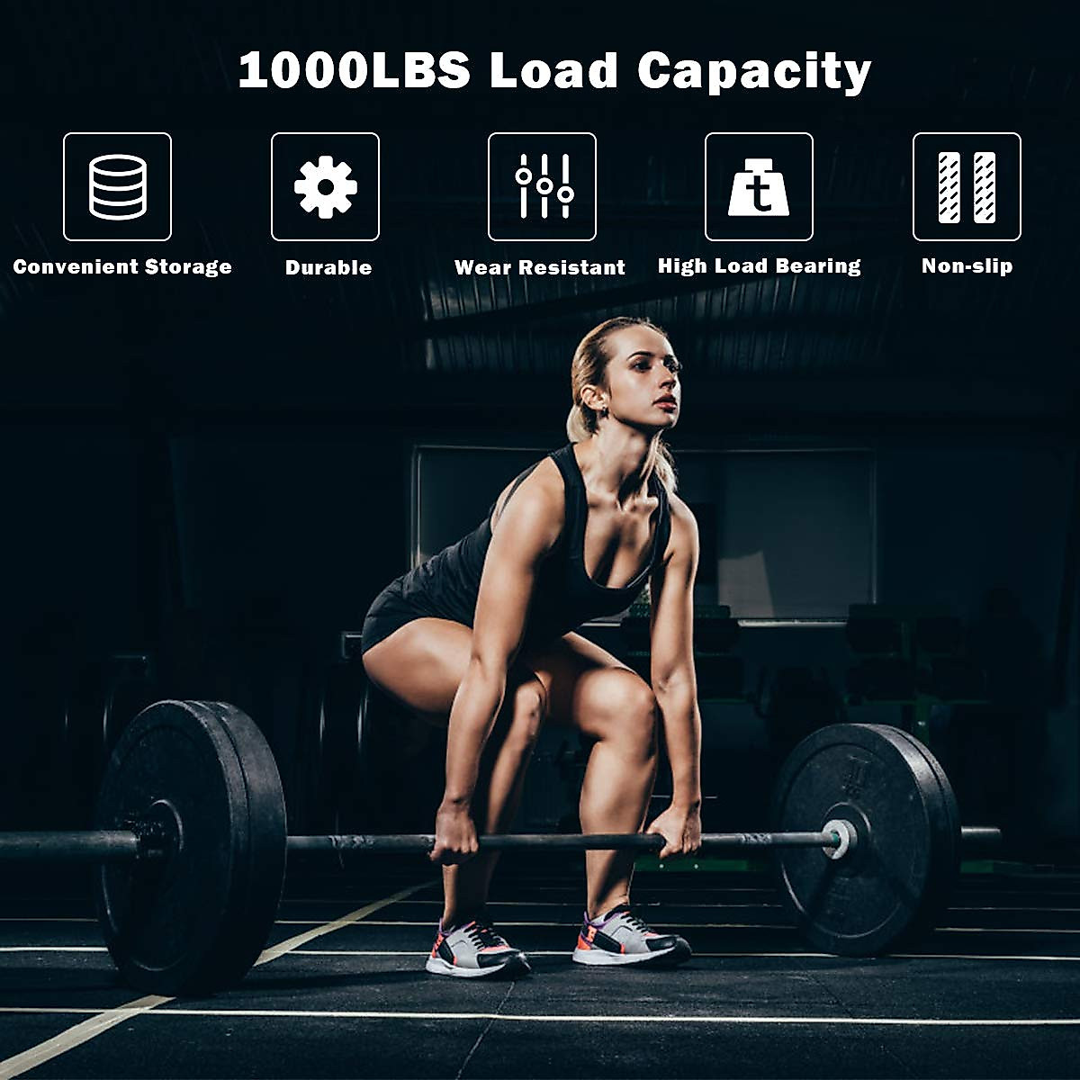 Goplus 7 Feet Olympic Bar, 700/1000LBS Weight Bar Solid 2" Olympic Plates Olympic Barbell Multipurpose Olympic Plates, for Workout Gym Home Exercises Weight Lifting