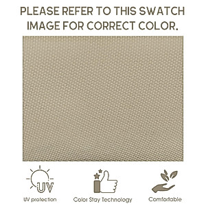 BPS Outdoor Lounger Cushion 72''L x 22''W x 3.5”H Patio Furniture Chair Seat Cushion Olifen Fabric Slipcover Sponge Foam - Set of 2