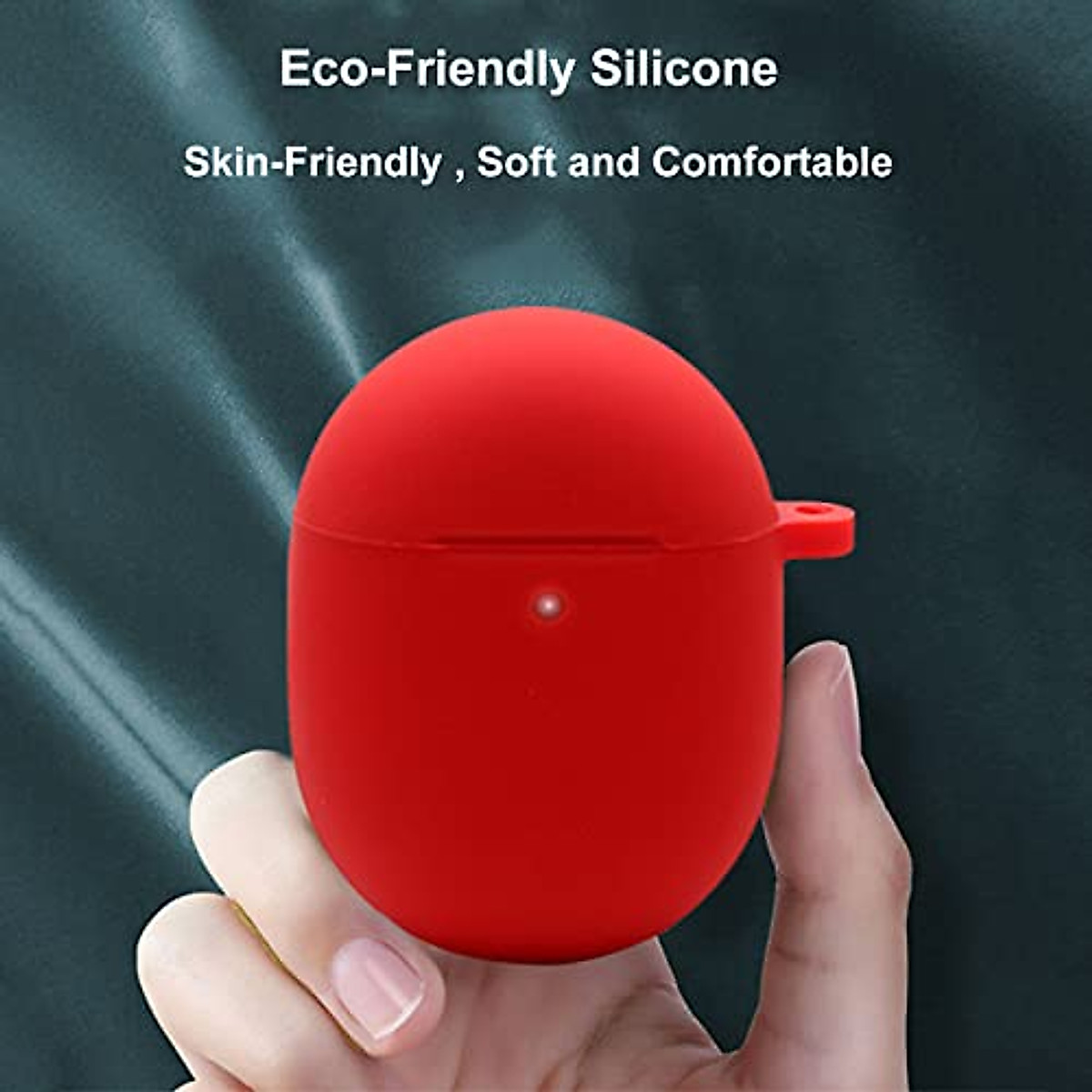 LiZHi for Google Pixel Buds Pro Case Cover 2022, Soft Silicone Skin Cover Shock-Absorbing Protective Case with Keychain for New Google Pixel Buds Pro Case, Black
