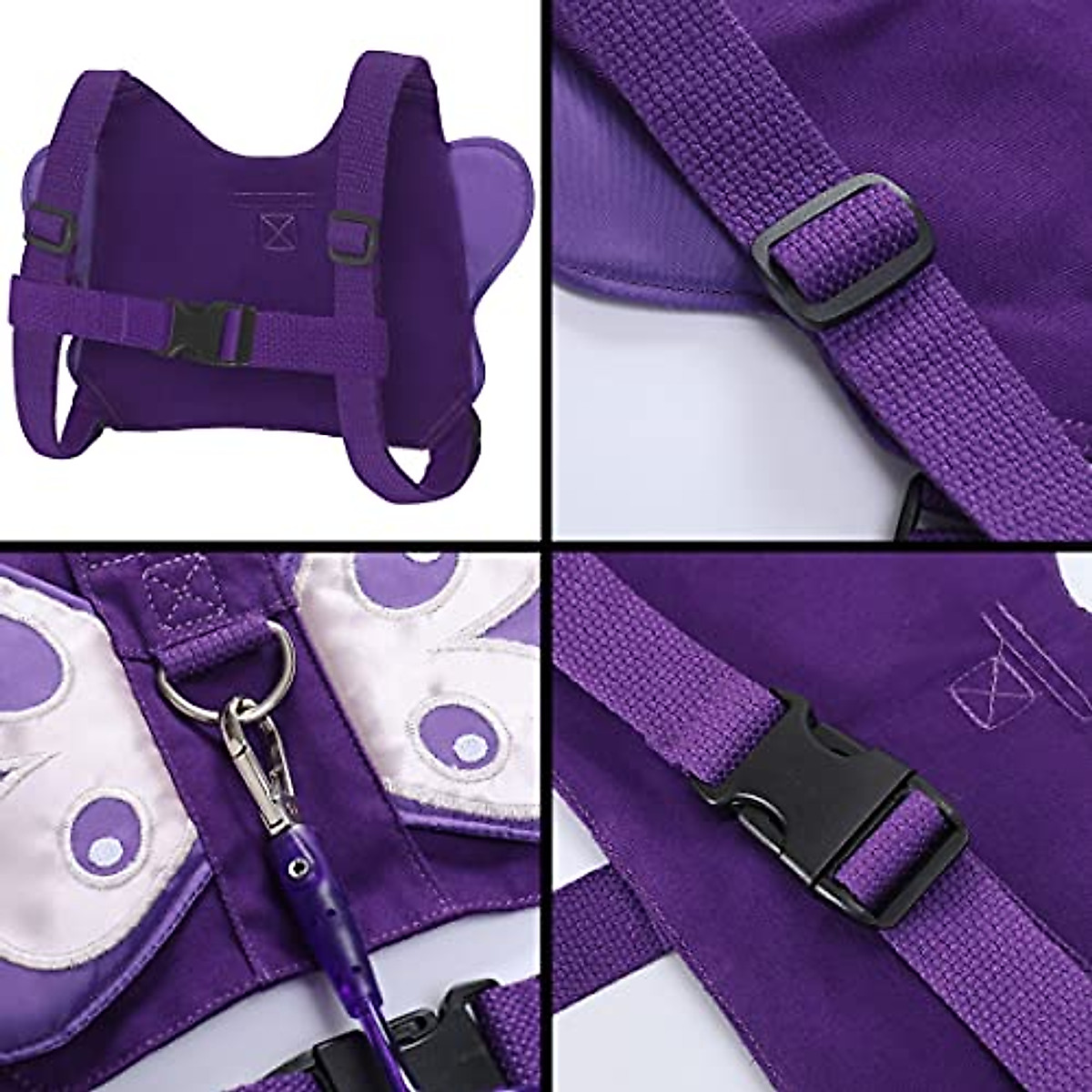 Toddler Kids Leash Butterfly Harness Wrist Child Toddlers Leashes Safety Walking Wrist for Kid Girls Boys (Purple)