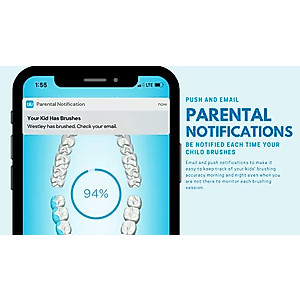 Blu Smart Bluetooth Enabled Kids Toothbrush with Live Tracking App to Teach Children Healthy Brushing Habits, Share Results with Your Dentist (Blue). Wireless Rechargeable Electric.