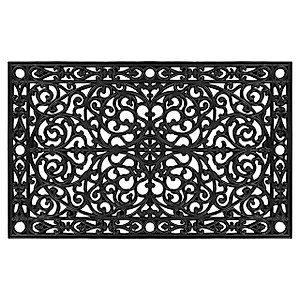 Calloway Mills AZ900223048 Gatsby Rubber Doormat, 30" x 48", Black