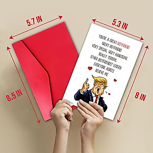 Trump Valentines Day Card for Boyfriend, Boyfriend Valentine’s Day Card, Funny Valentines Day Gifts for Boyfriend Bf Gay, Card for Boyfriend Birthday or Anniversary