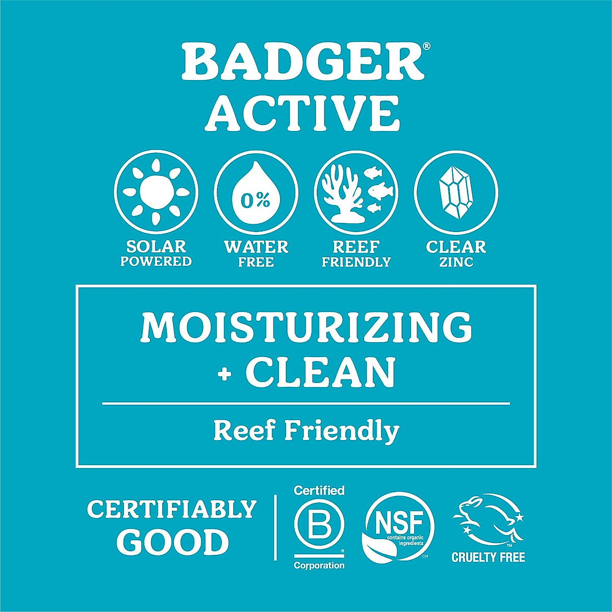 Badger Mineral Sunscreen Cream SPF 30, All Natural Sunscreen with Zinc Oxide, 98% Organic Ingredients, Reef Safe, Broad Spectrum, Water Resistant, Unscented, 2.9 fl oz