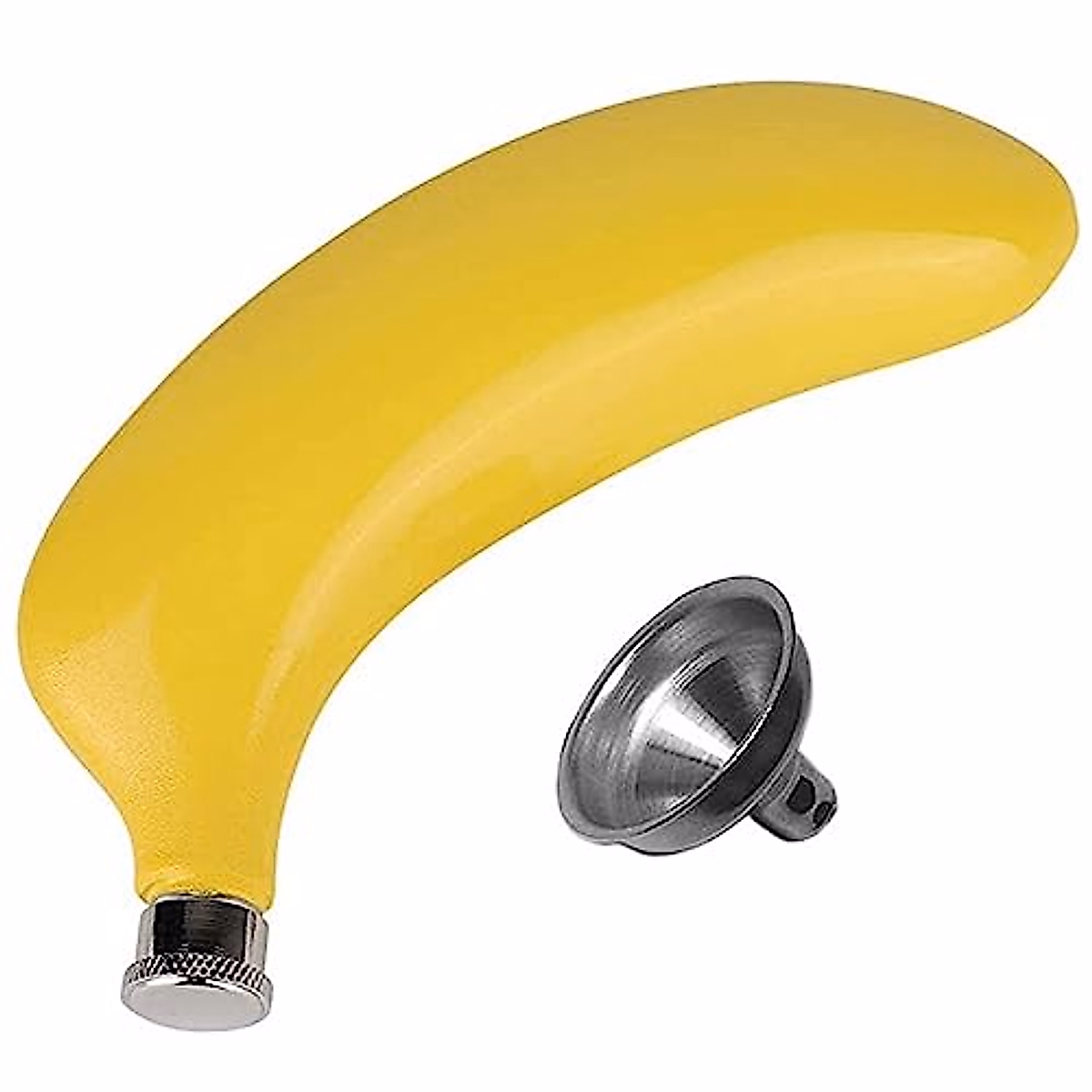 Banana Flask for Liquor Disguise for Men Women 5 oz Pocket Hip Flask with a Funnel for Funny Gift Hidden Whiskey Bottle Alcohol Pot for Men Traveling Fishing Hunting Hiking Camping