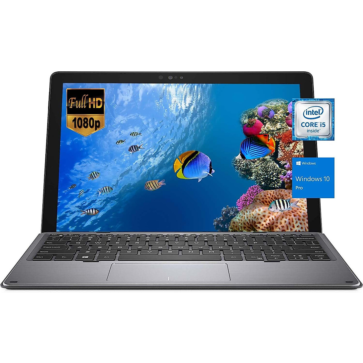 Dell Latitude 7200 Multi-Touch 2-in-1 Business Laptop, 12.3'' FHD (1920x1080), Intel Core i5-8th Gen 1.6GHz, 8GB RAM 256GB SSD, Wi-Fi, Webcam, Windows 10pro (Renewed)