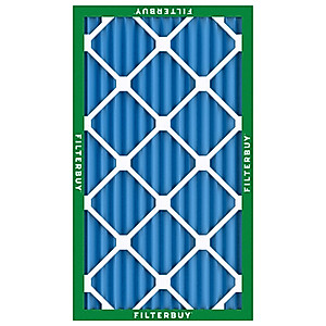 Filterbuy 14x25x2 Air Filter MERV 13 Optimal Defense (6-Pack), Pleated HVAC AC Furnace Air Filters Replacement (Actual Size: 13.50 x 24.50 x 1.75 Inches)