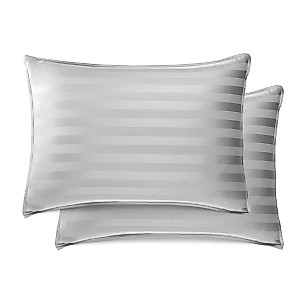 King Sheets by Pure Bamboo, Genuine 100% Organic Viscose Derived from Bamboo Bed Sheet Set, Luxuriously Soft & Cooling, Double Stitching, Lifetime Quality Promise (King, Jacquard Silver)