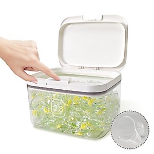 Laundry Pod Holder with Lid, Laundry Pod Container, Sealed Automatic Pop-Up, laundry Pod Dispenser Holds 115 Laundry Pods for Laundry Room Organization Laundry & dishwasher pods container-94oz