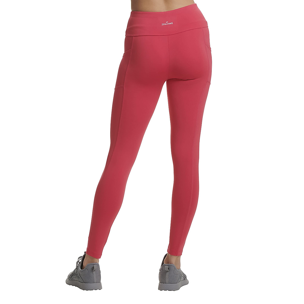 Spalding Women's Activewear 28 inch Inseam Legging with Pockets, Azalea, L