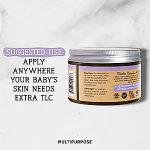 Maty's Organic Multipurpose Baby Ointment - Petroleum-Free Diaper Cream with Coconut & Jojoba Oils - 10 oz