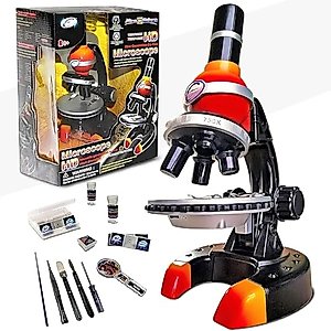 Microscope Kit for Kids 8-12,Ideal Science Experiment Toys for Boy Girl.Student Educational STEM Project,1250x Beginner Microscope,7X Magnifier Set to Child Activities.Gift Package for Age 8 9 10 11