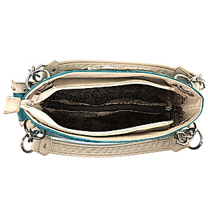 Zelris Buckle Abstract Butterfly Artwork Women Conceal Carry Handbag Wallet Set (Purple)