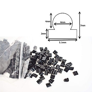 Jiayouy Dia 4mm Valve Rotor Rubber Buffering Stop for French Horn Euphonium Tuba Trombone Black 20pcs