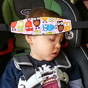 2 Packs Toddler Car Seat Neck Relief and Head Support, Pillow Support Head Band Easy Installation On Most Convertible Seats and Safety to Babies and Kids(Pink）