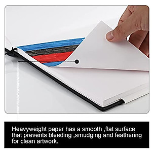 Hardcover Sketch Book 8.5 x 11, Art Sketchbook 60 Sheets/ 120 Pages, 110lb/180gsm Drawing Paper for Artists Acid Free Sketchbook for Drawing for Kids & Adults, Christmas Gift