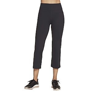 Skechers Women's Go Walk High Waisted Crop Pant, Black, X-Large