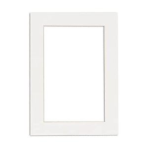 CountryArtHouse Textured White Acid Free 16x20 Picture Frame Mats with White Core Bevel Cut for 12x18 Pictures - Fits 16x20 Frame - One Mat