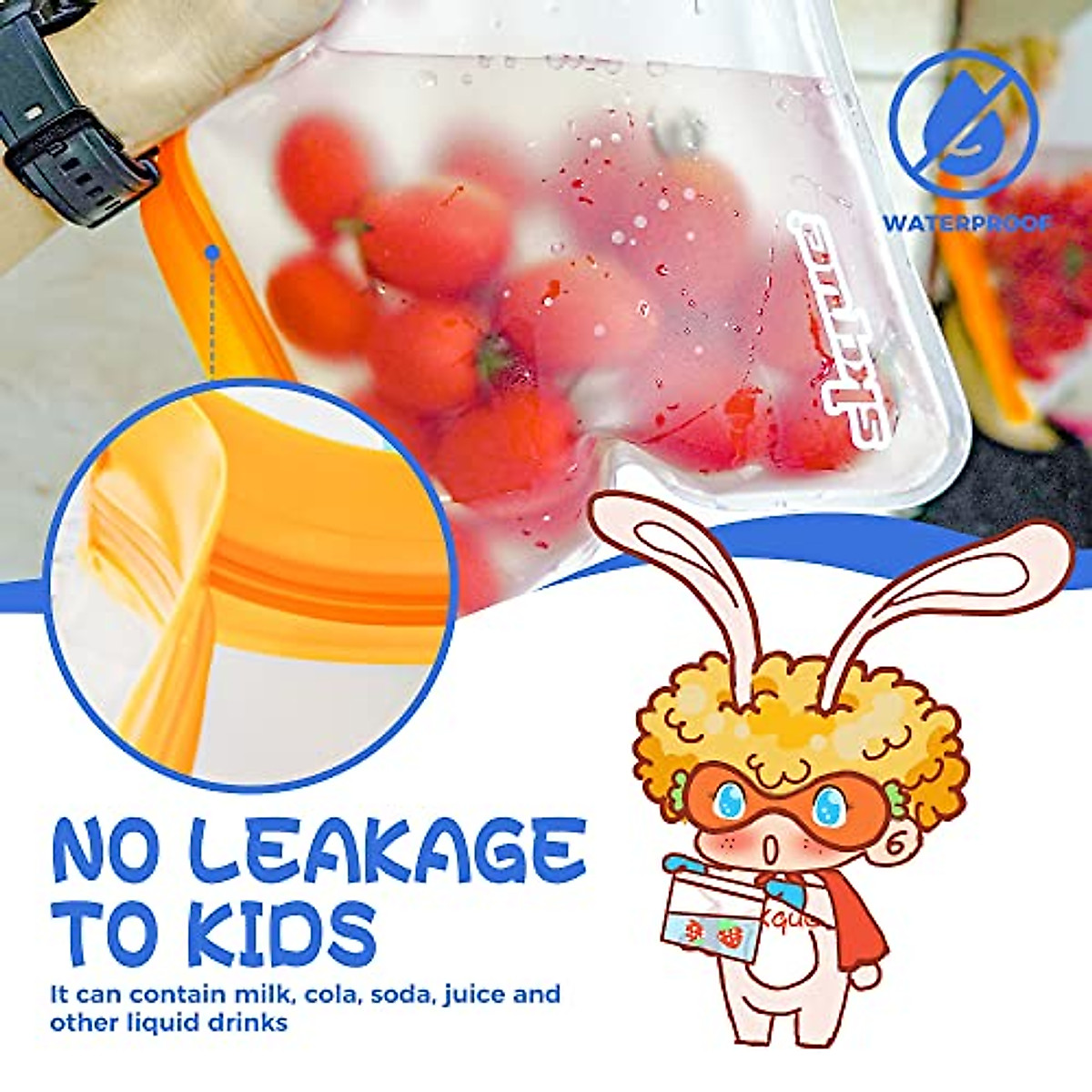 12 Pack Flat Ziplock Reusable Sandwich Snack Bags for Kids - 0.6mm EX-Thick BPA PHT PVC HM LaTeX Free, Odorless, PreClean, Leakproof (4 Gallon 4 Snack 4 Sandwich Bags) Silicone Food Storage Bags