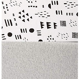 HonestBaby Organic Cotton Changing Pad Covers (Set of Two), Pattern Play/Heather Gray, One Size