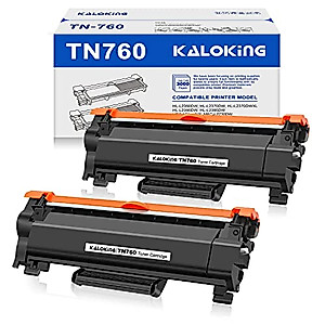 KALOKING Compatible Toner Cartridge Replacement for Brother TN730 TN-730 TN760 TN-760 for MFC-L2710DW DCP-L2550DW HL-L2395DW HL-L2350DW Printer (2-Pack)